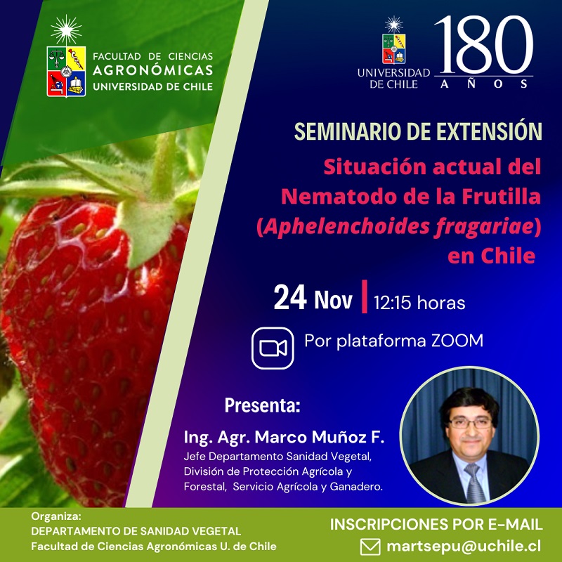 SEMINARIO DE EXTENSIÓN Situación actual del Nematodo de la Frutilla (Aphelenchoides fragariae ...